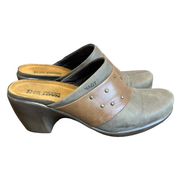 Naot | Shoes | Naot Appeal Nubuck Leather Clogs In Brown Size 8 Studded ...